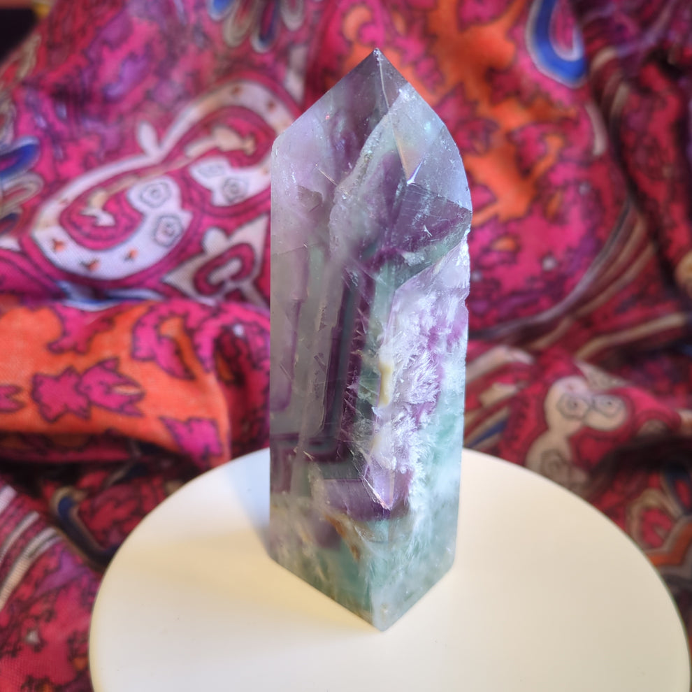 Snowflake Fluorite Tower – Maude's Paperwing Gallery