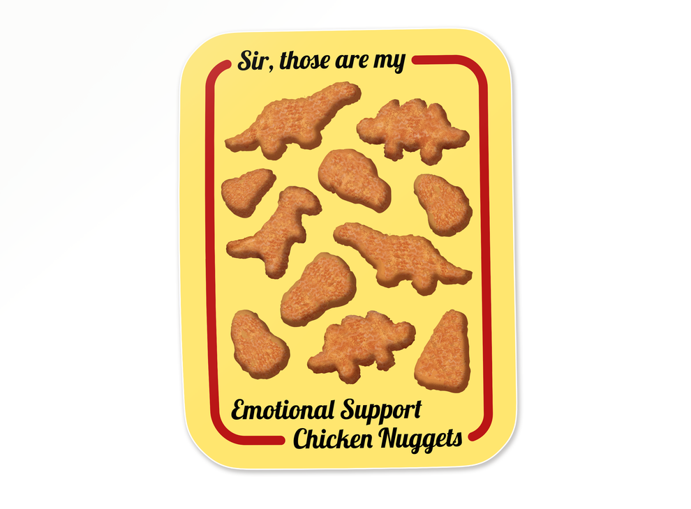 Emotional Support Nuggets Sticker – Maude's Paperwing Gallery