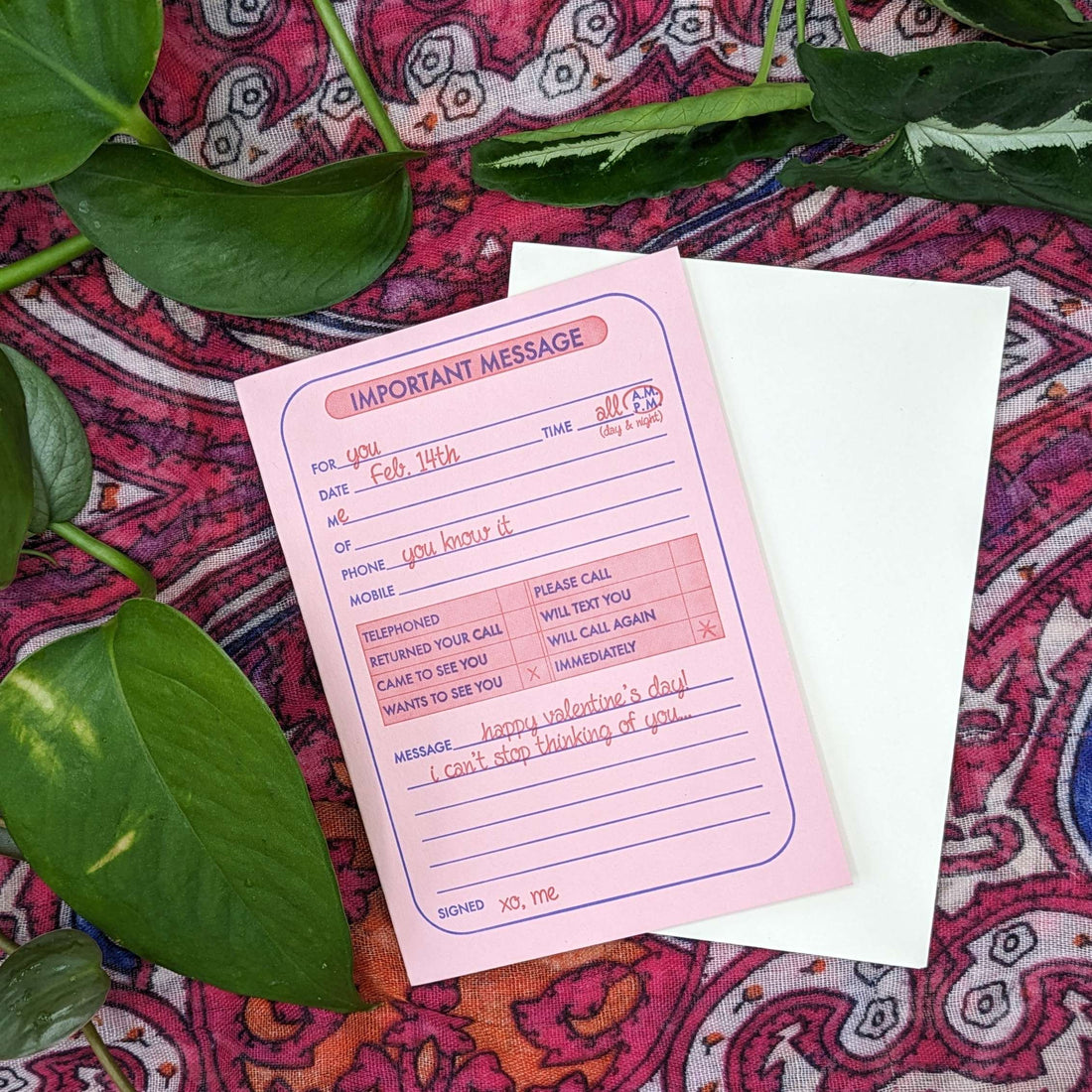 Valentine Message Card – Maude's Paperwing Gallery