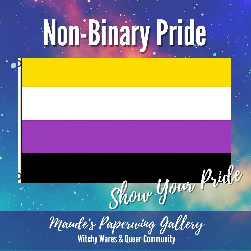 Non-Binary Pride Flag – Maude's Paperwing Gallery