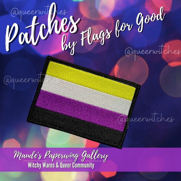 Non-Binary Pride Flag Patch – Maude's Paperwing Gallery